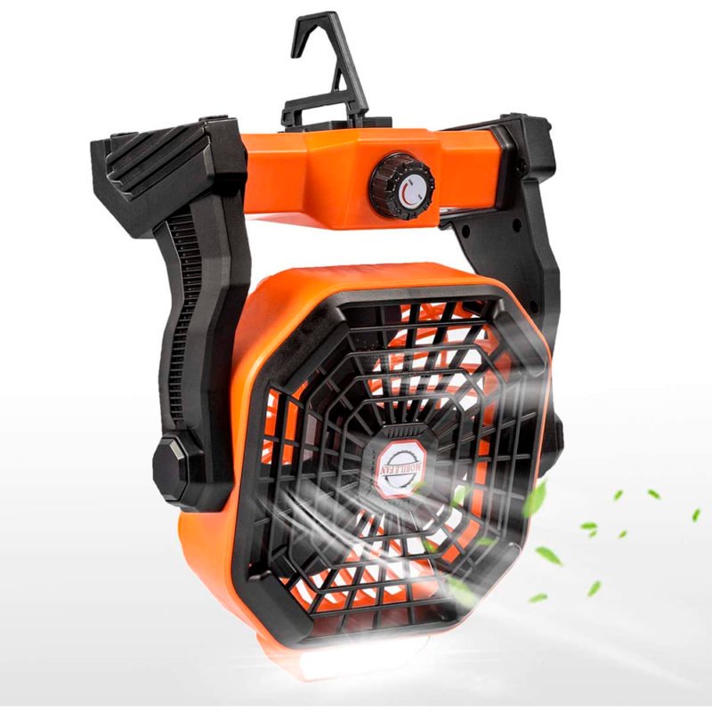 Ventilador Abanico De Mesa Con Luz Portátil Recargable Con Panel Solar ...