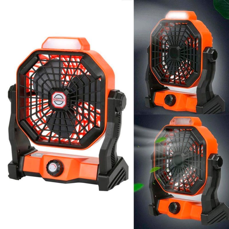 Ventilador Abanico De Mesa Con Luz Portátil Recargable Con Panel Solar ...