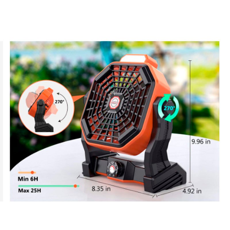 Ventilador Abanico De Mesa Con Luz Portátil Recargable Con Panel Solar ...